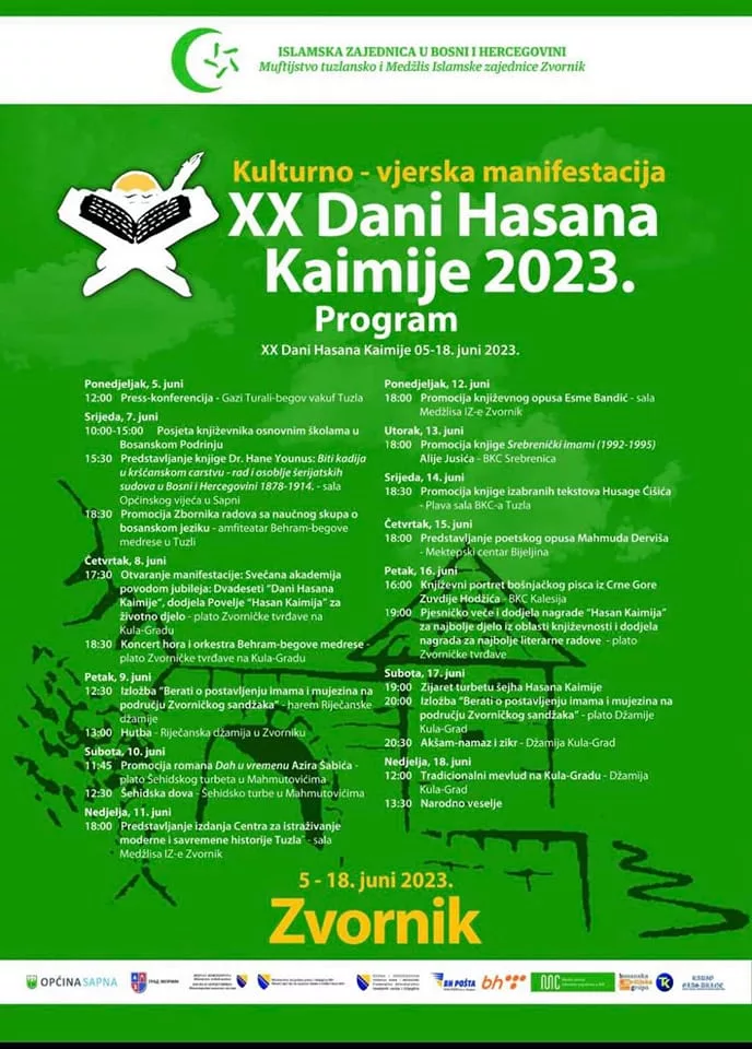 Danas počinju 20. dani Hasana Kaimije u Zvorniku - Zvornički.ba Danas počinju 20. dani Hasana Kaimije u Zvorniku - Zvornički.ba
